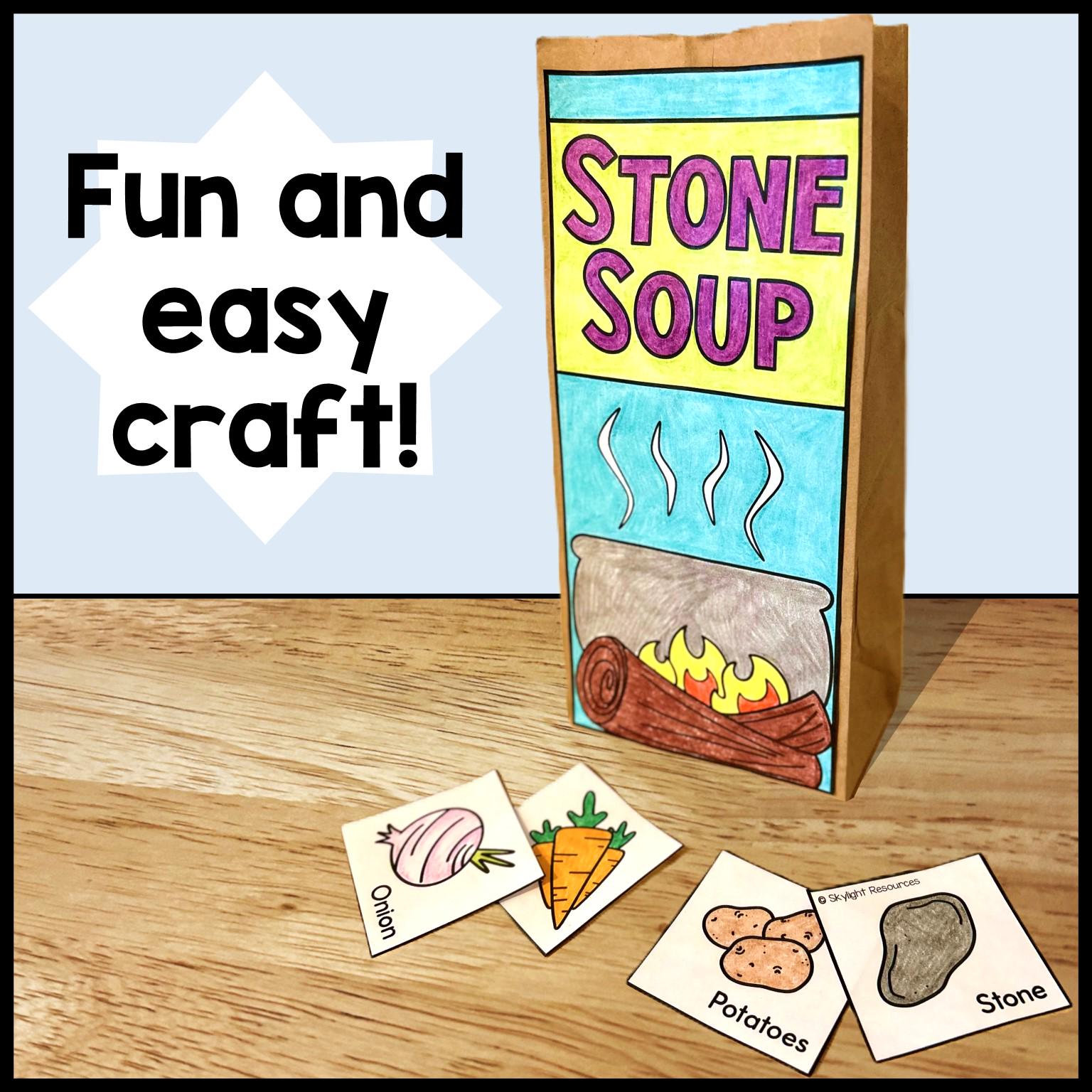 Stone Soup Paper Bag Craft Activity | Story Retell Fun for Kids - Etsy