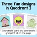 Spring Coordinate Plane Mystery Graphing Pictures in Quadrant I Fun ...