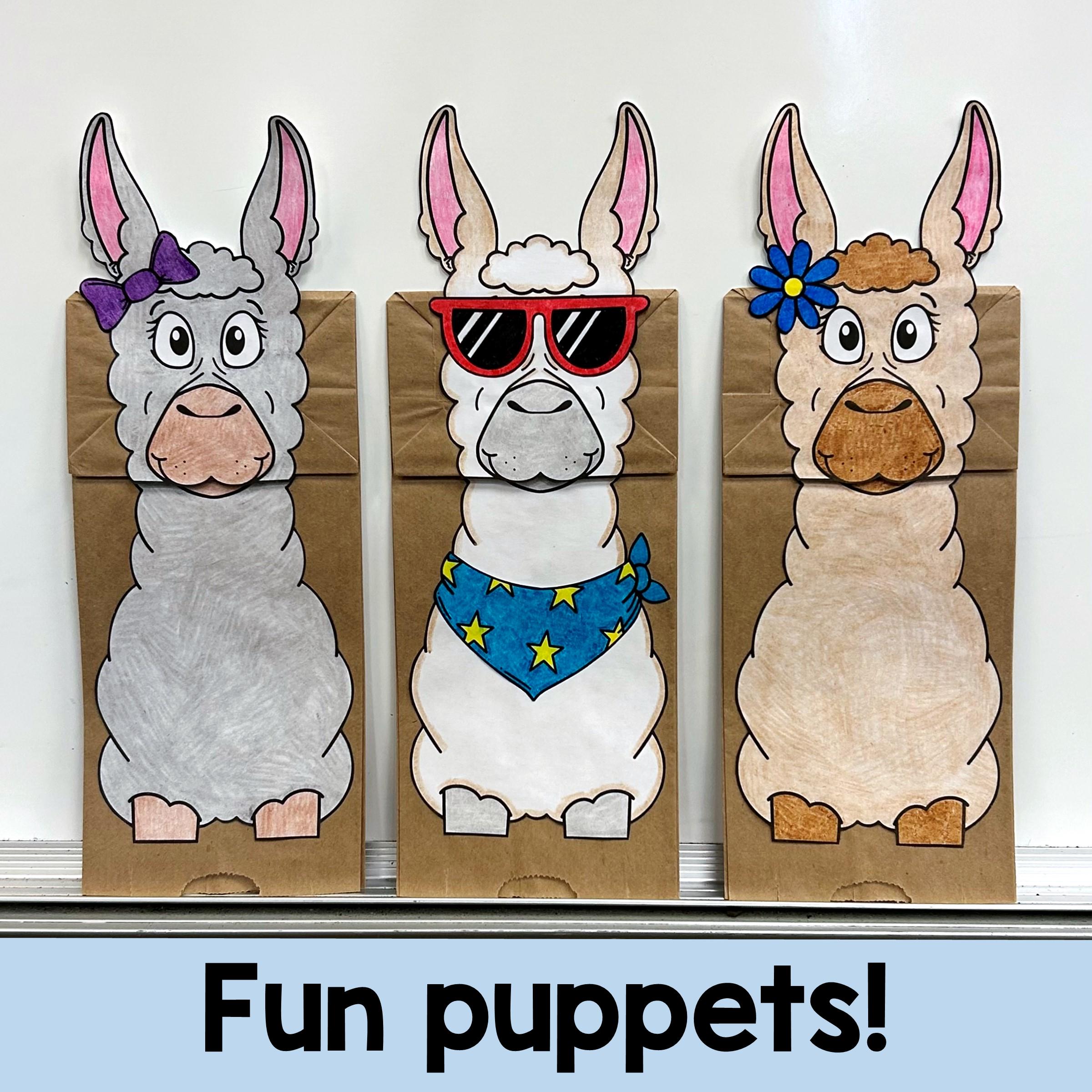 Fun Llama Paper Bag Puppet Craft Activity for Kids - Etsy