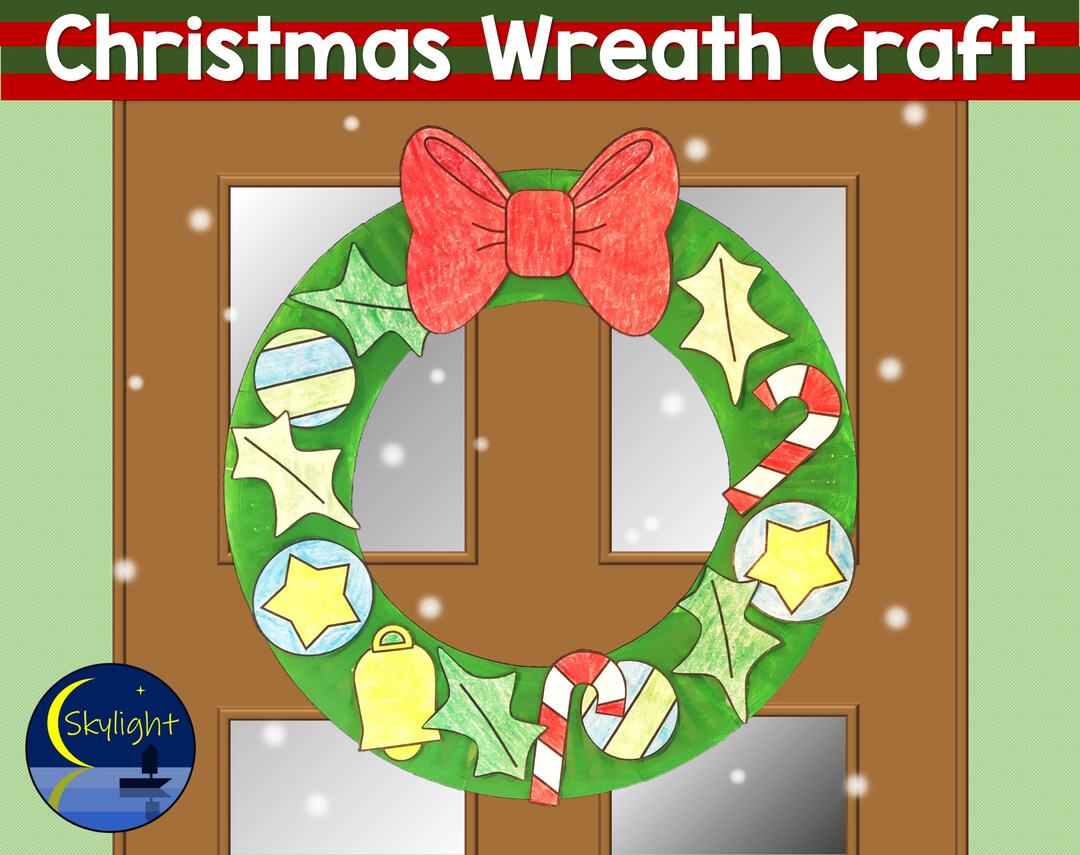 Christmas Wreath Paper Plate Craft December Activity - Etsy
