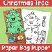 Christmas Tree Paper Bag Puppet | Christmas Craft Activity for December ...