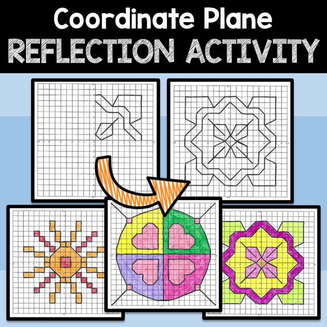 Coordinate Plane Symmetry and Reflection Mystery Picture Math Graphing ...