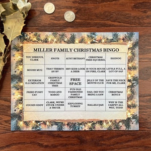 Christmas Vacation Personalized Bingo, Printable Christmas Movie Custom ...
