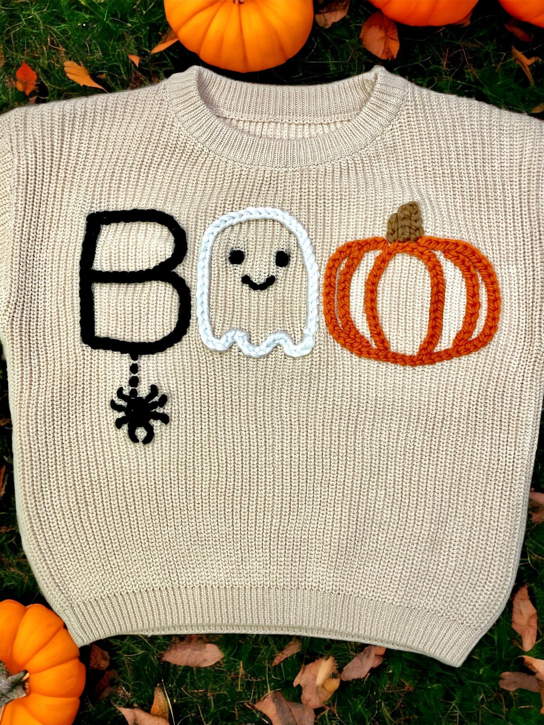 Halloween Sweater Custom Hand Embroidered Toddler and Baby - Etsy