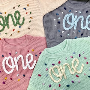 Custom Birthday Sweater Toddler and Baby Name Sweater First Birthday ...