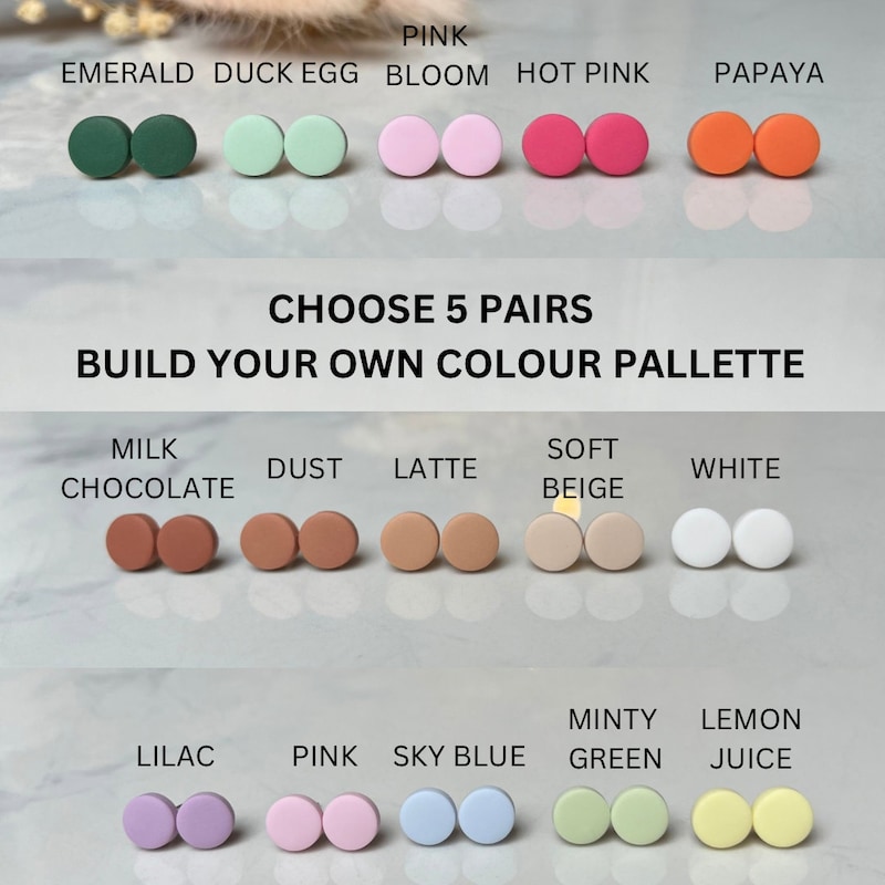 Polymer Clay Studs - Etsy