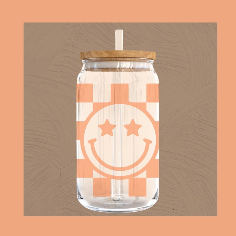 Smiley Face Glass Cans - Etsy