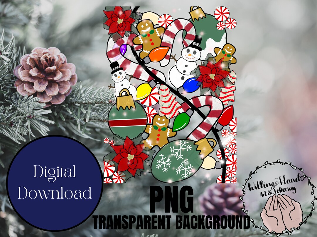 Christmas Collage PNG, Christmas Design, Sublimation Design - Etsy