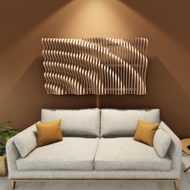 Parametric Wall Art, Parametric Wall File, Wavy Wooden Wall Decor ...