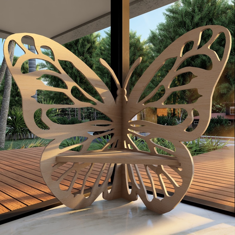 Butterfly Bench - Etsy
