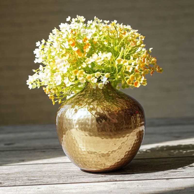 Gold Vase - Etsy