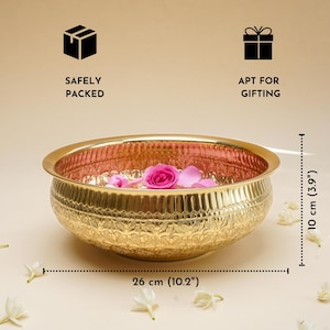 Decorative Traditional Indian Brass Bowl Vintage Urli for Floating ...