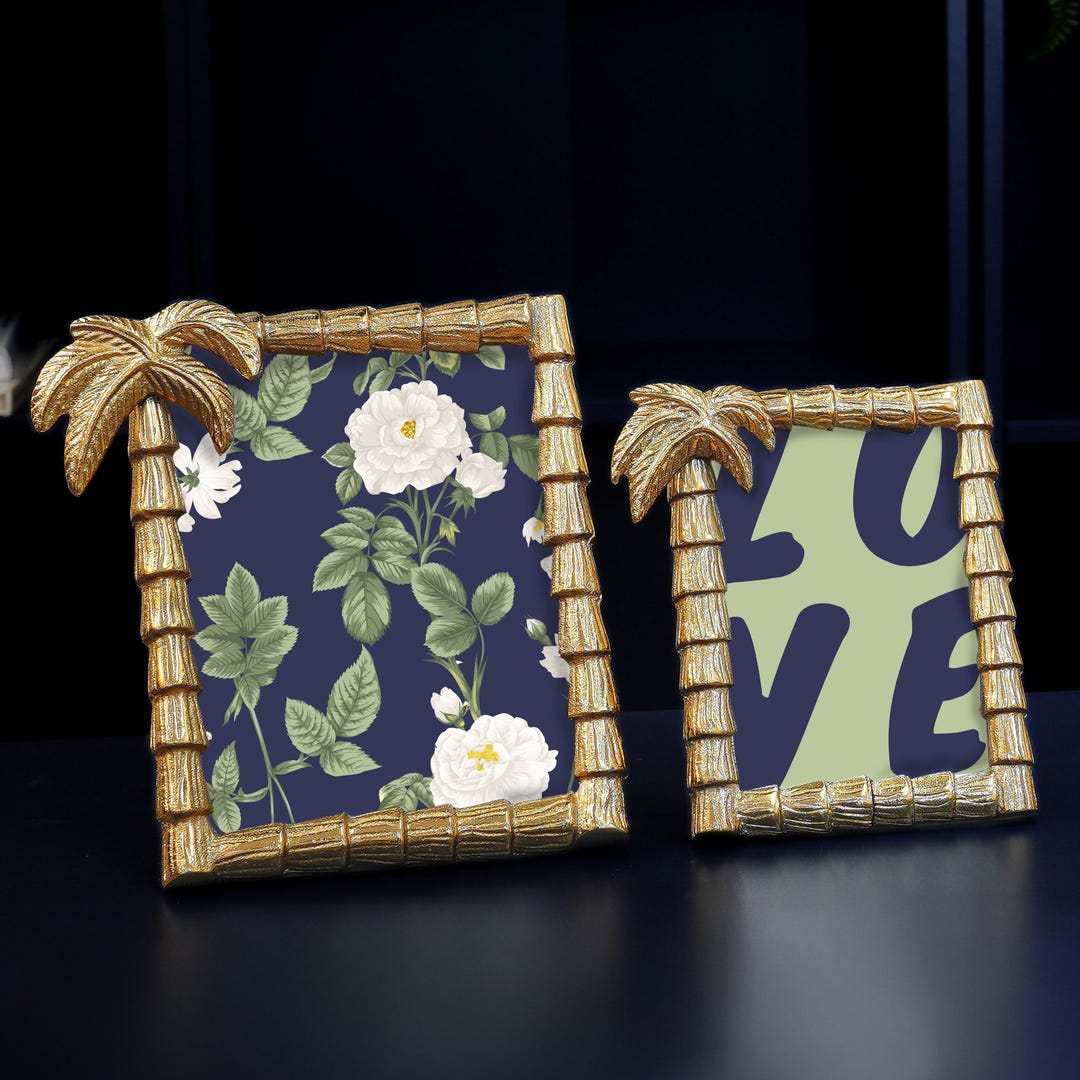 Gold Palm Tree Photo Frame Set, Tropical Decor (4x6 & 6x8) - Etsy