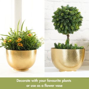 Gold Bowl for Home Decor | Metal Plant Pot | Decor Bowl Table Decor ...