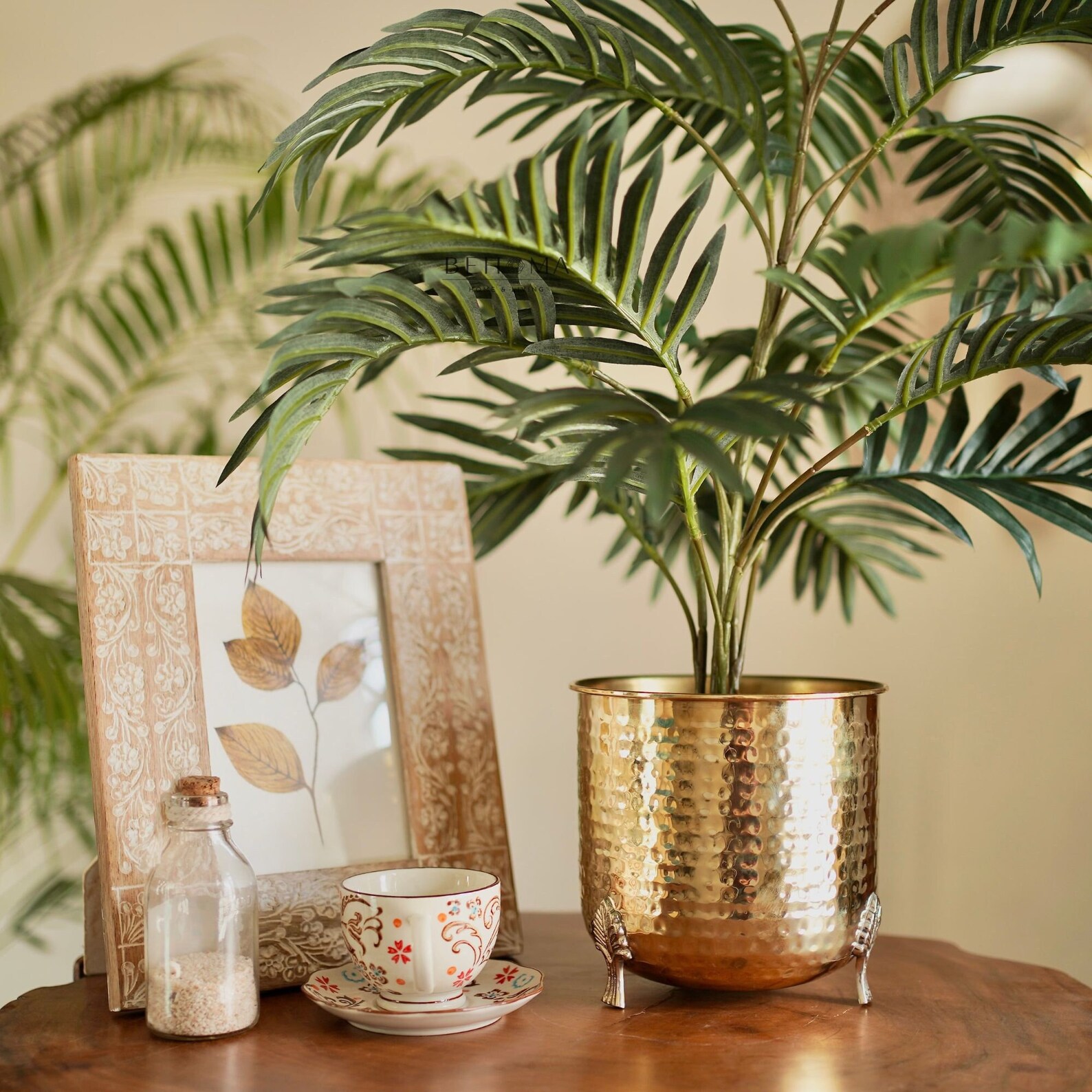 Hammered Gold Metal Planter for Home Decor Decorative for Indoor ...