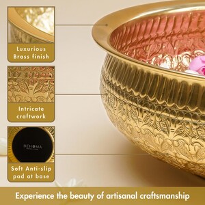 Decorative Traditional Indian Brass Bowl Vintage Urli for Floating ...
