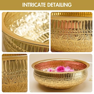Decorative Traditional Indian Brass Bowl Vintage Urli for Floating ...