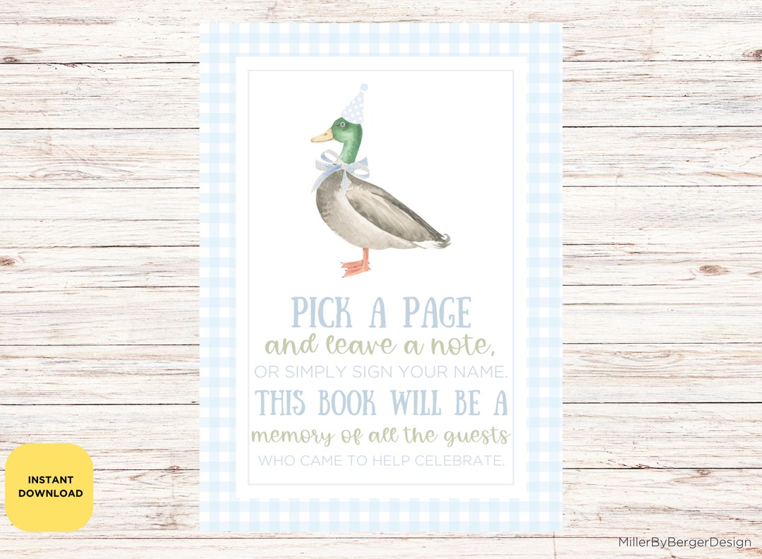 One Lucky Duck Mallard Duck Pick a Page Book Activity One Year Old ...