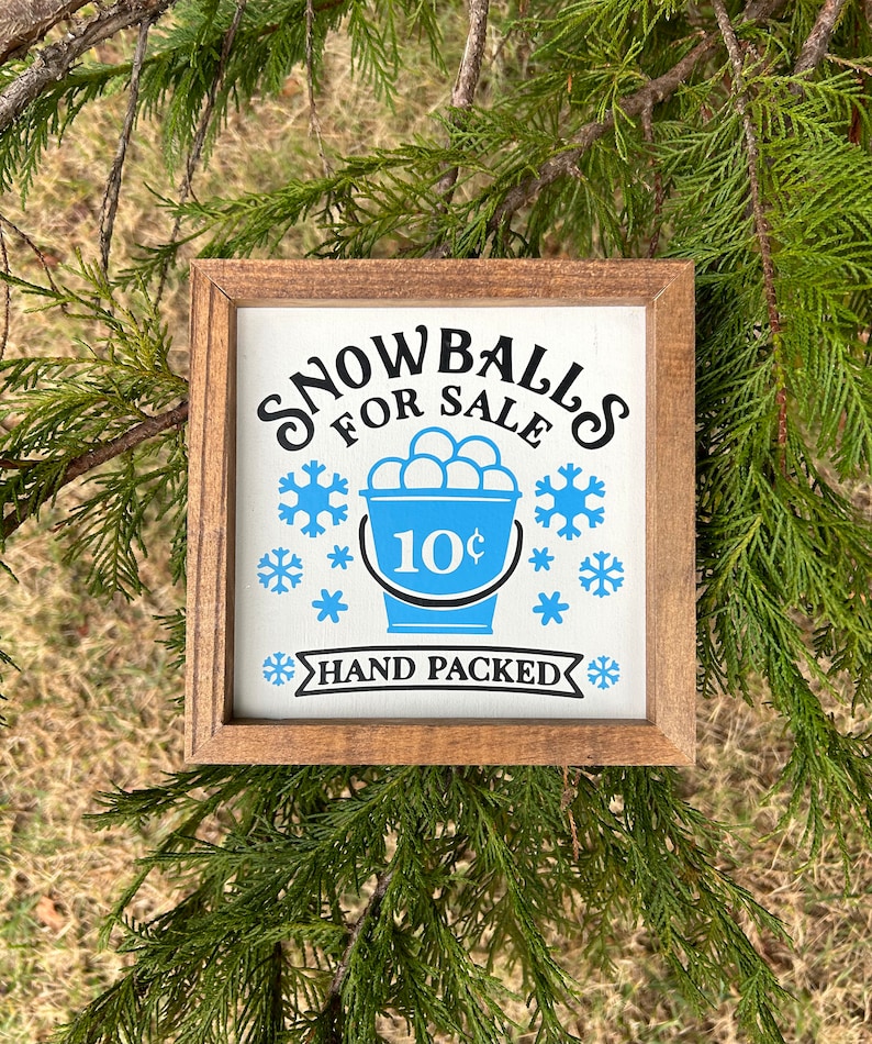 Snowballs for Sale/winter Decor/snowball Sign/snowflake Decor/snowman ...