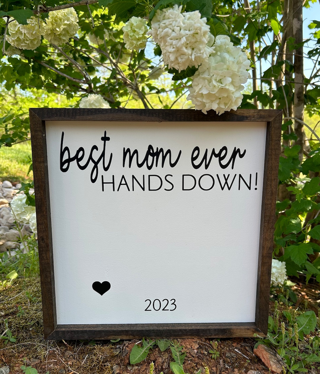Best Mom Ever Hands Down Sign/mothers Day Gift/diy Gift/handprints Sign ...