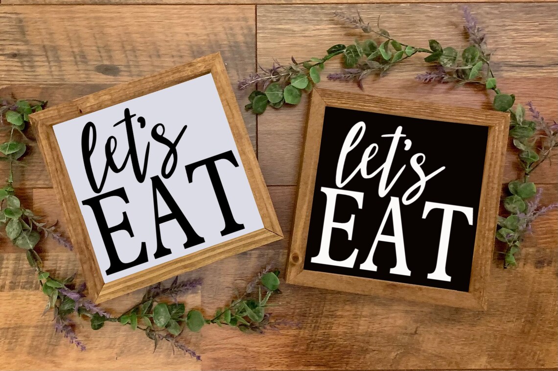 Let's Eat Sign/kitchen Sign/farmhouse Kitchen/kitchen Decor/farmhouse ...