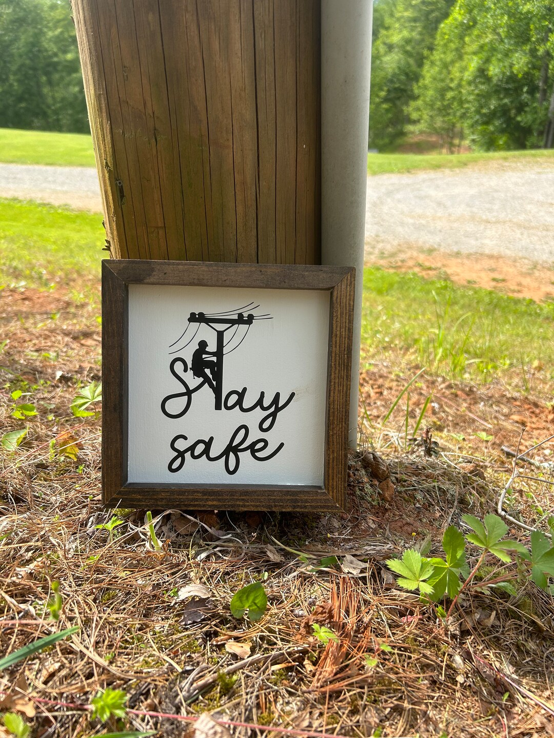 Lineman Stay Safe Sign/lineman Sign/lineman Decor/lineman Gift/home ...