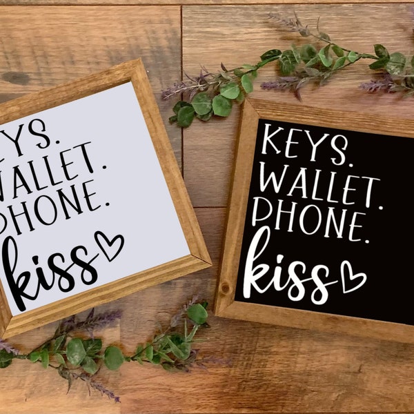 Keys Phone Wallet Sign - Etsy