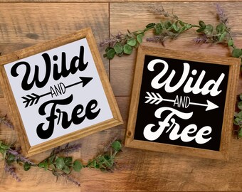 Canvas Wall Banner/home Decor/wild Free/wall Art/quote Art - Etsy