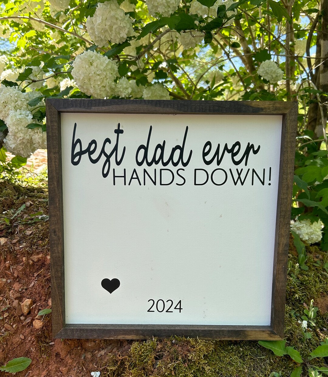 Best Dad Ever Hands Down Sign/fathers Day Gift/diy Gift/handprints Sign ...