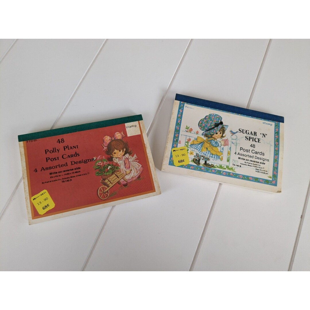 Vintage Sugar N' Spice & Polly Plant Postcard Booklets - 48 Cards Ea - Etsy