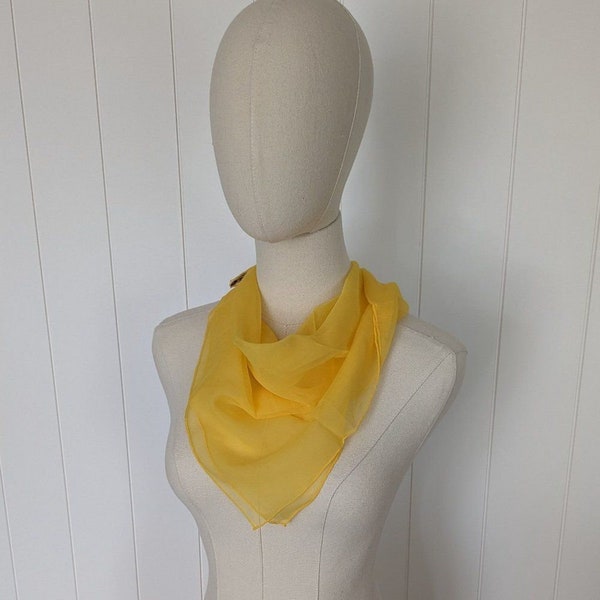Bright Yellow Scarf - Etsy
