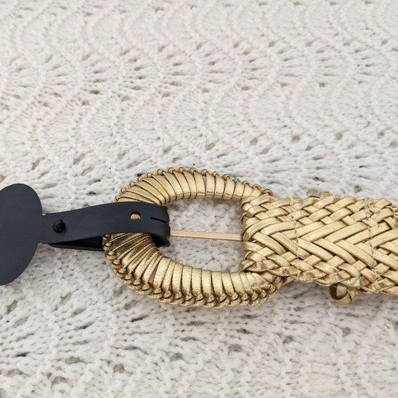 Vintage Absolutely Fresh Gold Braided Belt - NWT - 40… - Gem