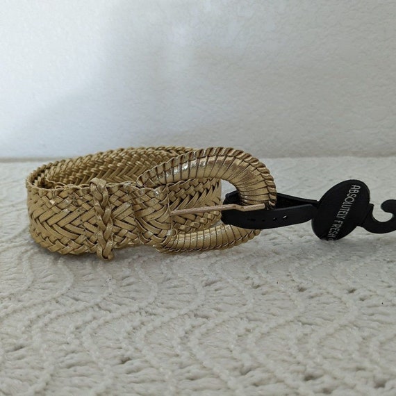 Vintage Absolutely Fresh Gold Braided Belt - NWT - 40… - Gem