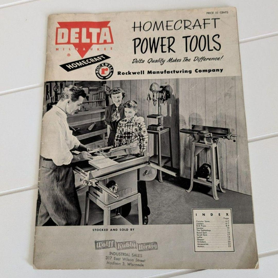 Vintage 1952 Delta Homecraft Power Tools Catalog - 27 Pages - Etsy