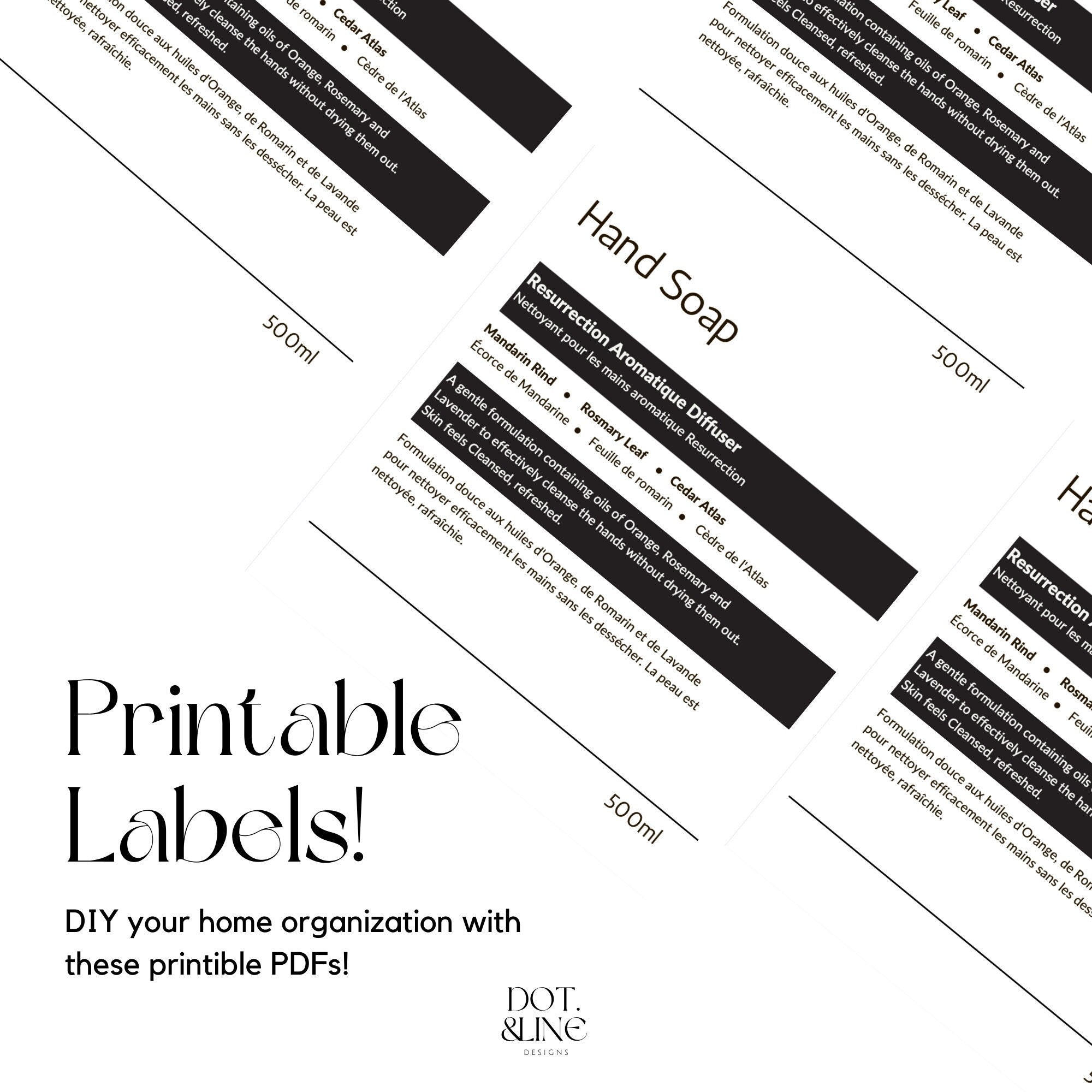 Contemporary Printable and Downloadable Organisation Labels for ...