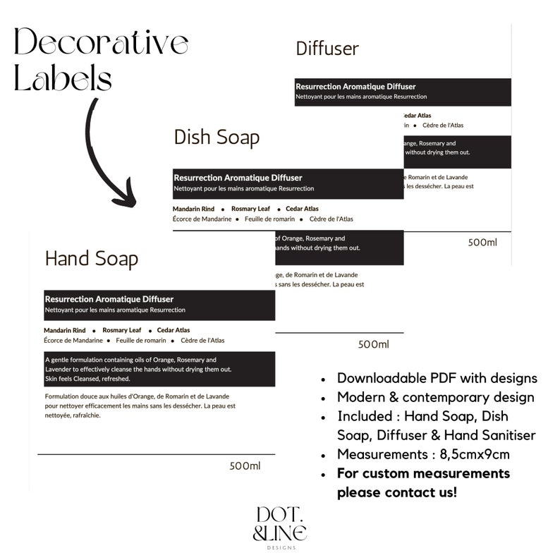 Contemporary Printable and Downloadable Organisation Labels for ...