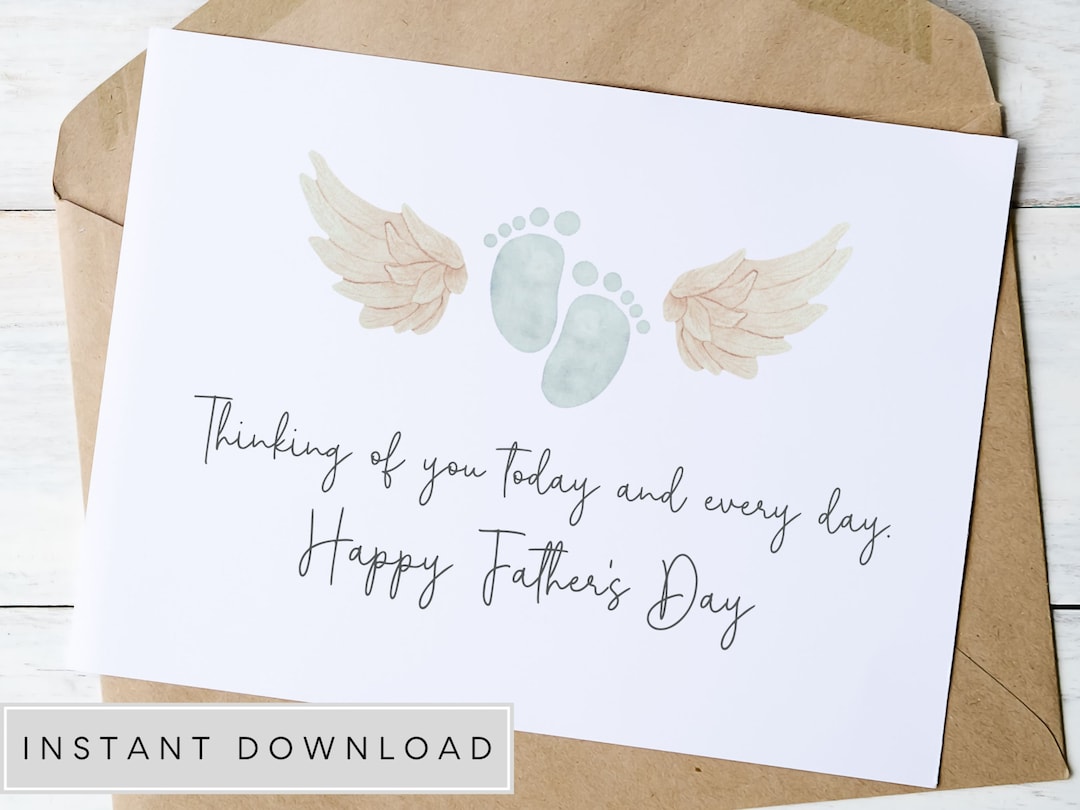 Bereaved Father's Day Card, Miscarriage Baby Loss Gift (digital ...