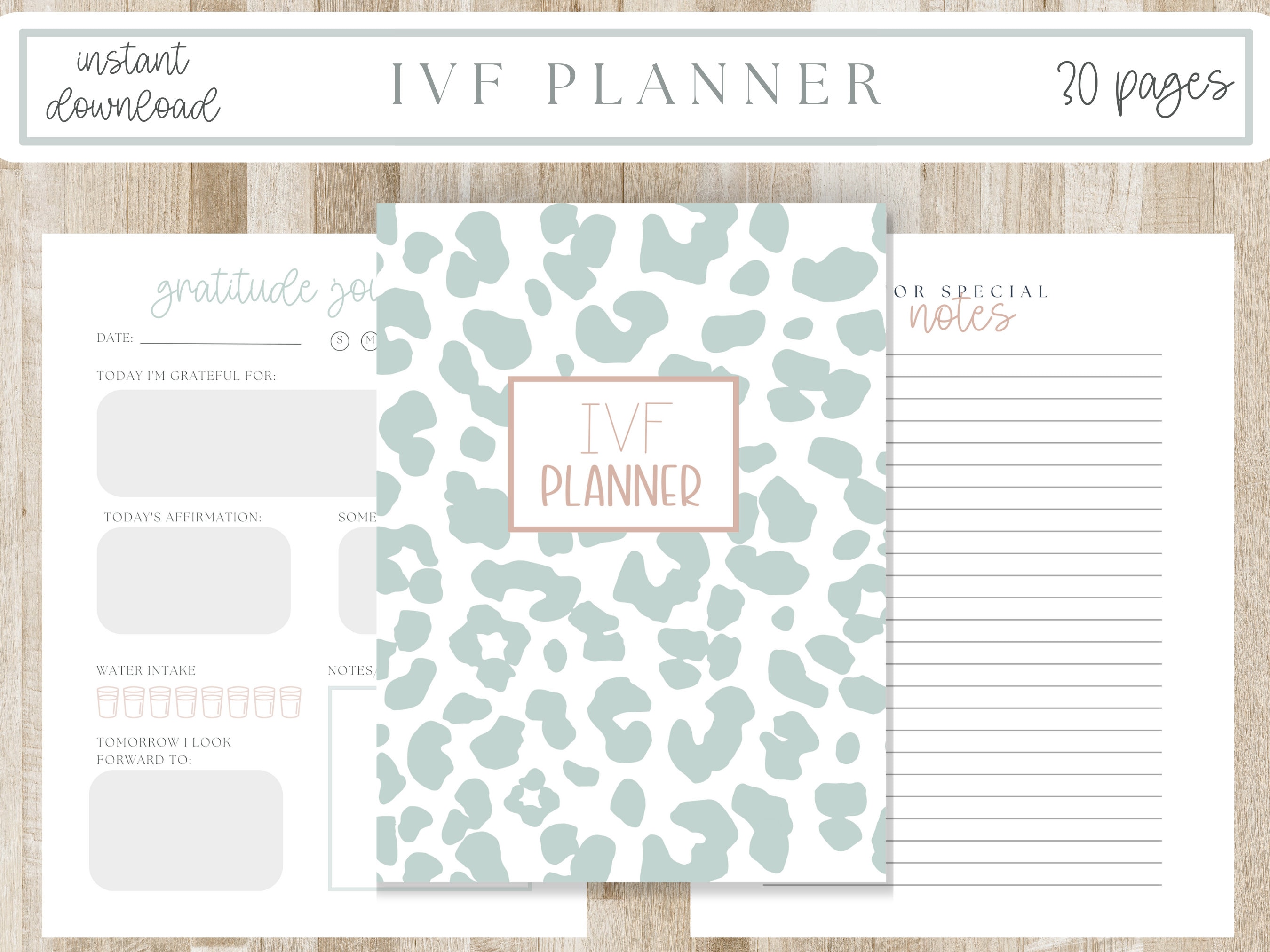 IVF Planner, IVF Calendar, TTC Planner, Fertility Planner Journal ...