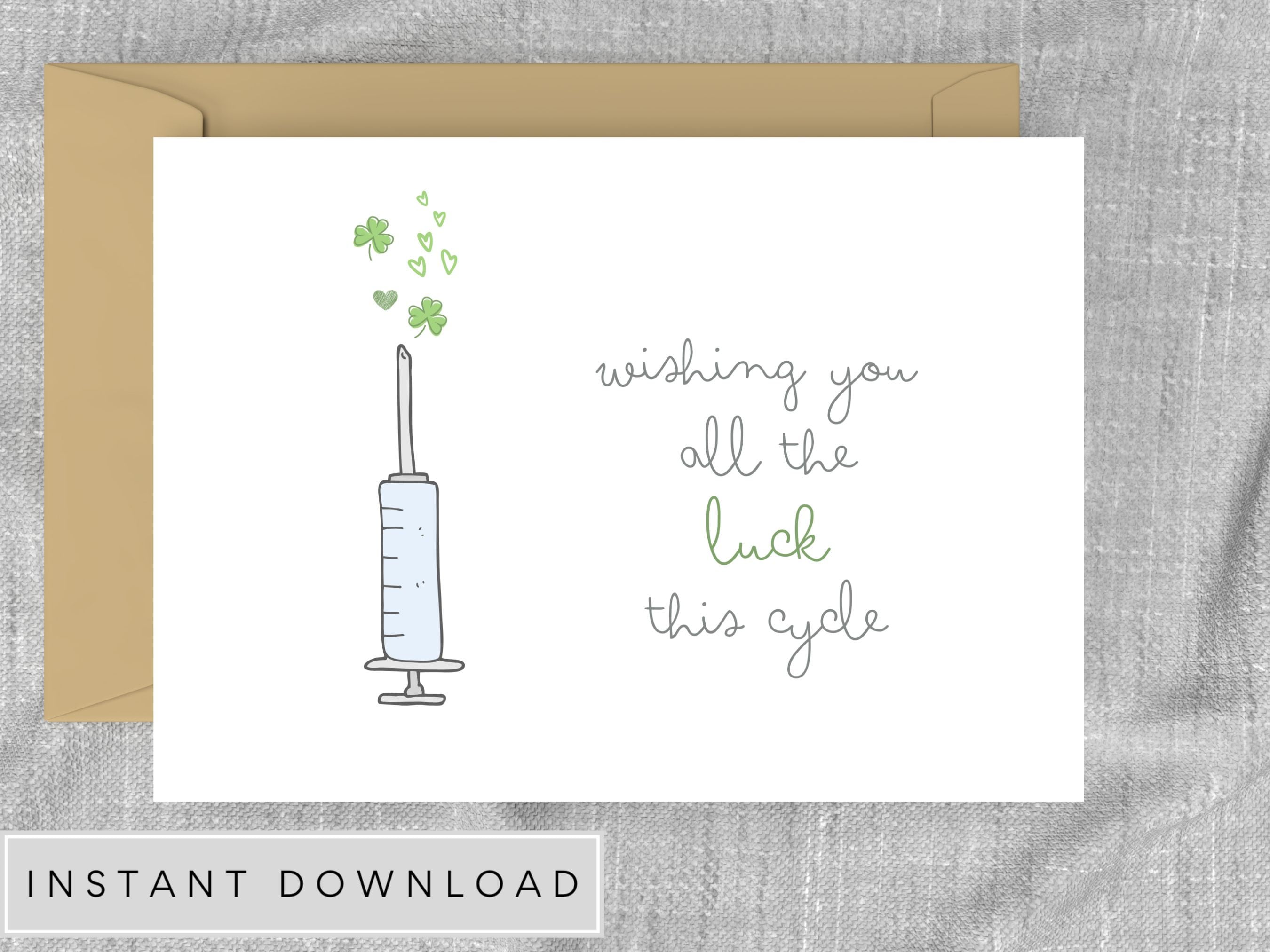 IVF Card, Infertility Card, IVF Gifts, IVF Care Package, Encouragement ...