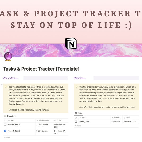 Notion Template Work Task Tracker - Etsy
