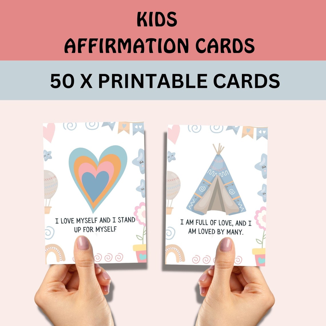 Kids Digital Affirmation Cards, Kids Affirmation Deck, Kids Daily ...