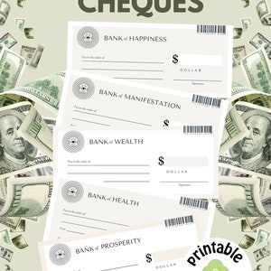 Money Manifesting Cheque, Manifestation of Wealth and Money, Positive ...