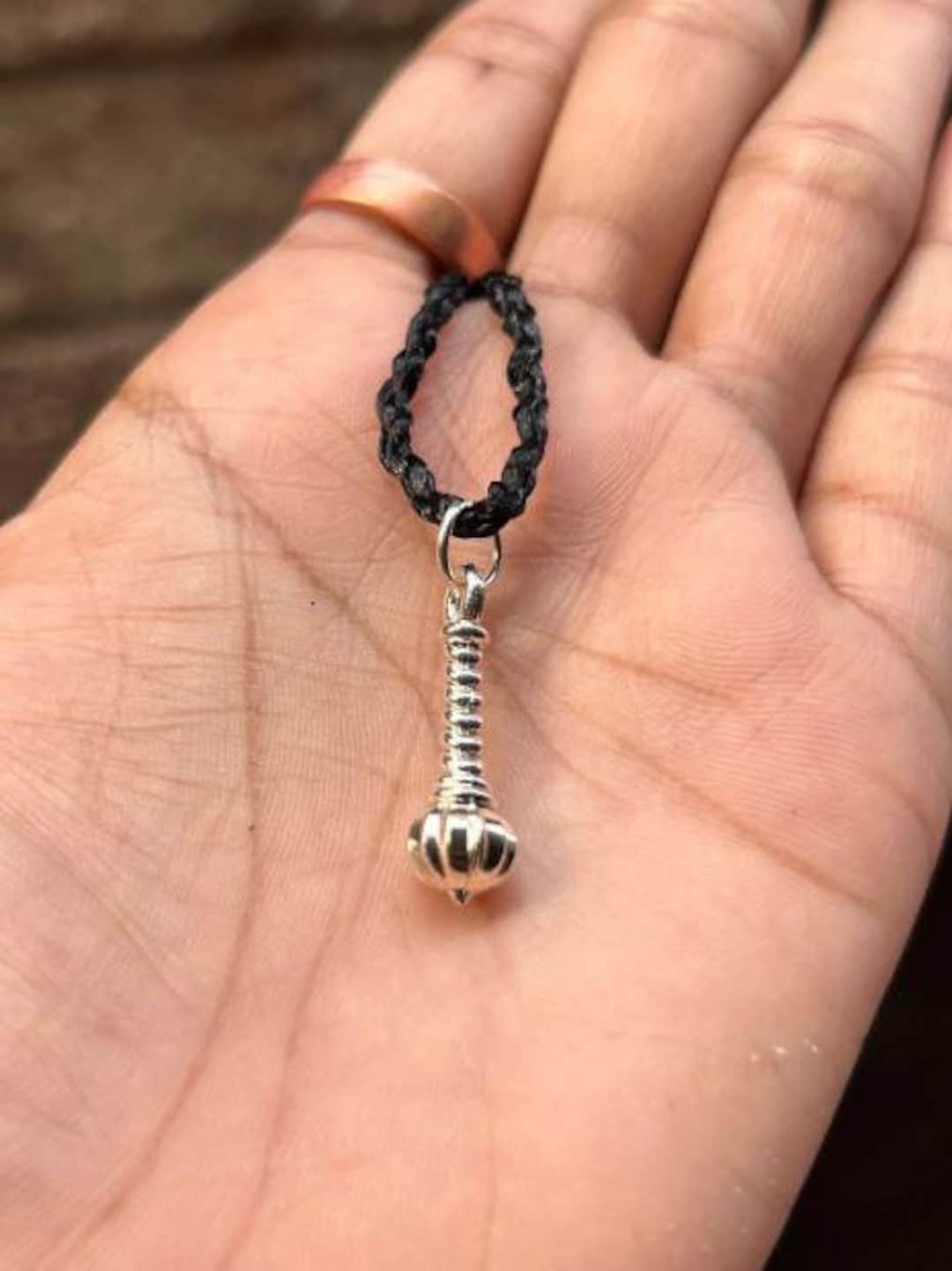 Hanuman JI Gada Pendant Men Necklace, Handmade Idol Pendant, Men's ...