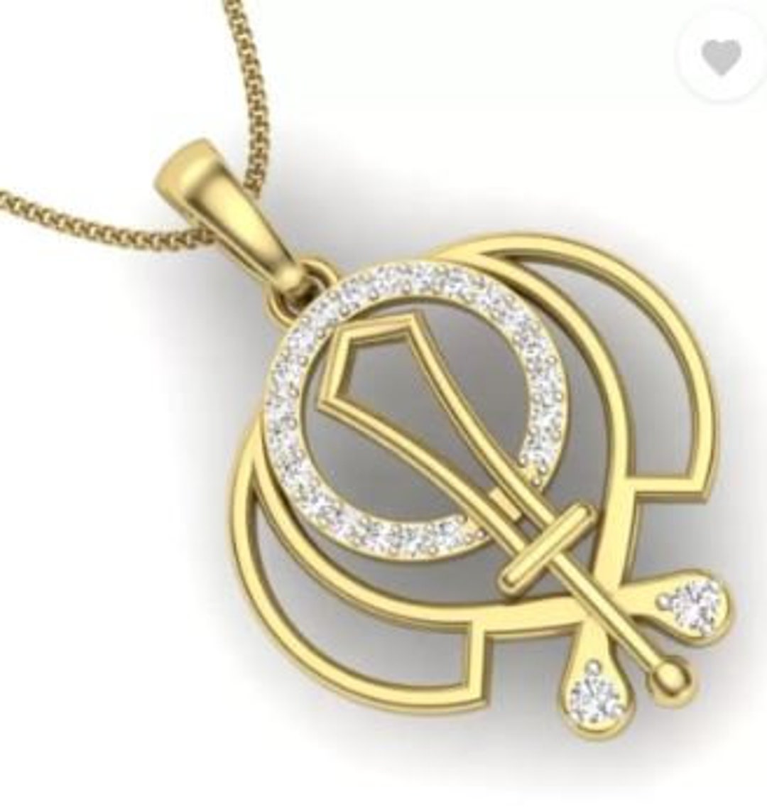 KIRPAN Shape 14K YELLOW Gold Vermeil Jewelry, Handmade Designers ...