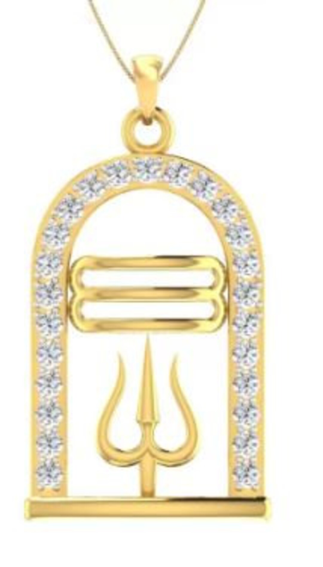 SHIVA LINGAM Shape 14K YELLOW Gold Vermeil Jewelry, Handmade Designers ...