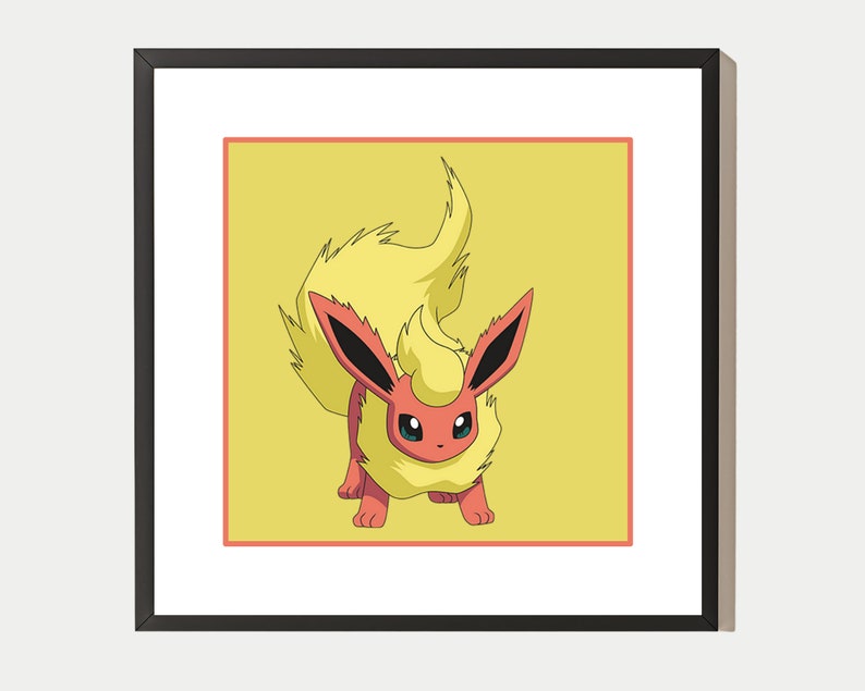 Eevee Evolutions Poster Set of 9 Pokemon Wall Art Digital - Etsy