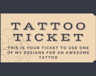 Tattoo Ticket - Etsy