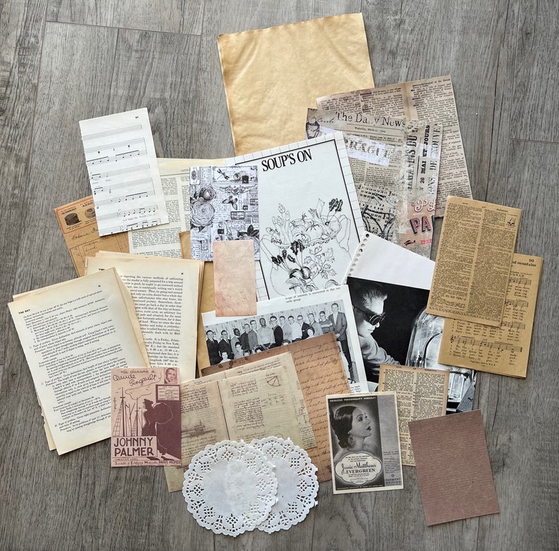 Vintage Collage Paper Pack for Junk Journaling/art Journaling ...