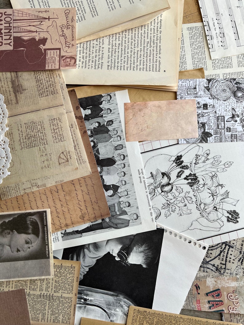 Vintage Collage Paper Pack for Junk Journaling/art Journaling ...