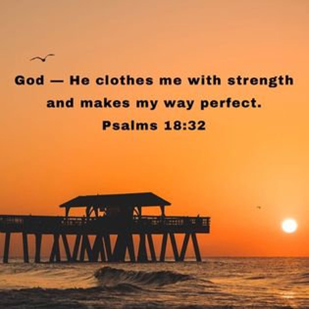 Bible Verse Psalms 18 32 Etsy Bible Verse Psalms 18 32 Etsy